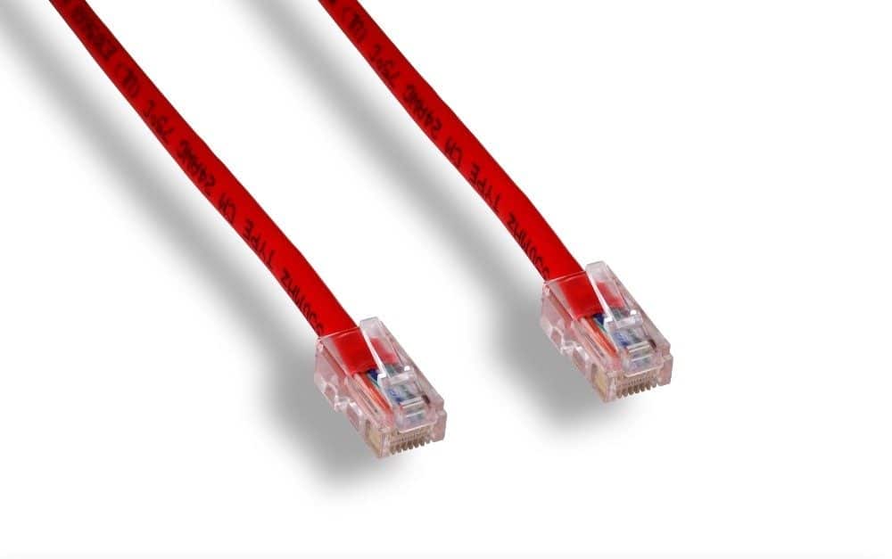 Red Color Non-Booted Cat 6 UTP Patch Cable – Denco Design Inc.